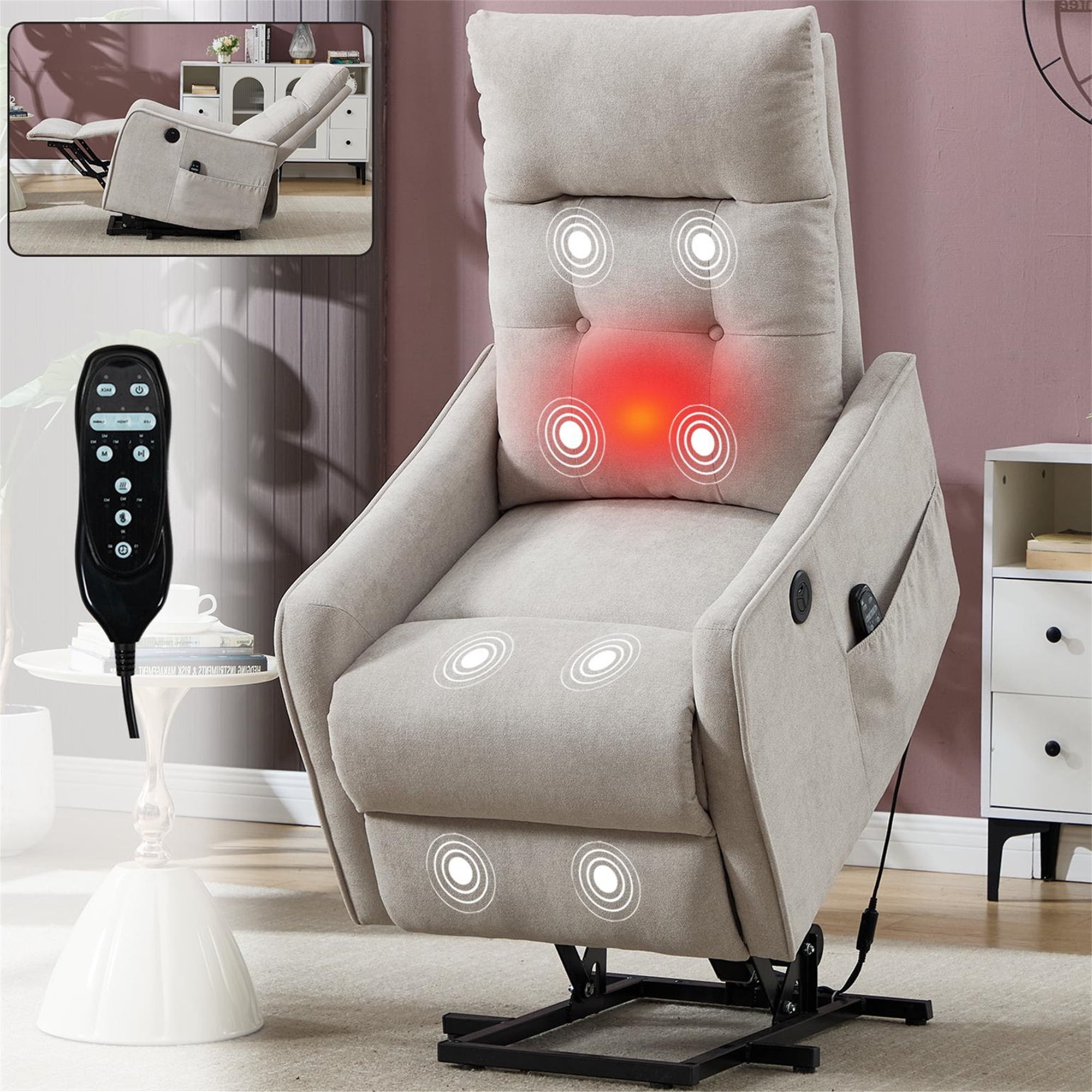Aukfa Small Power Lift Recliner Chair w/ Massage&Heat for Adult, Arm ...