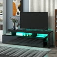 Aukfa TV Stand with 16-colored LED Lights and DVD Shelf for TVs up to ...