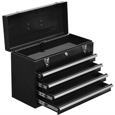 HyperTough Black 20 in. 2-Drawer Metal Tool Box - Walmart.com