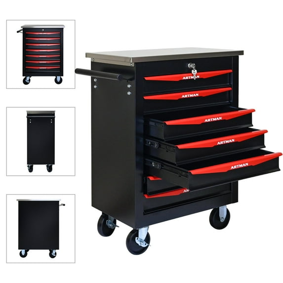 Aukfa Tool Box 7-Drawer Rolling Tool Chest Combination Workbench for ...