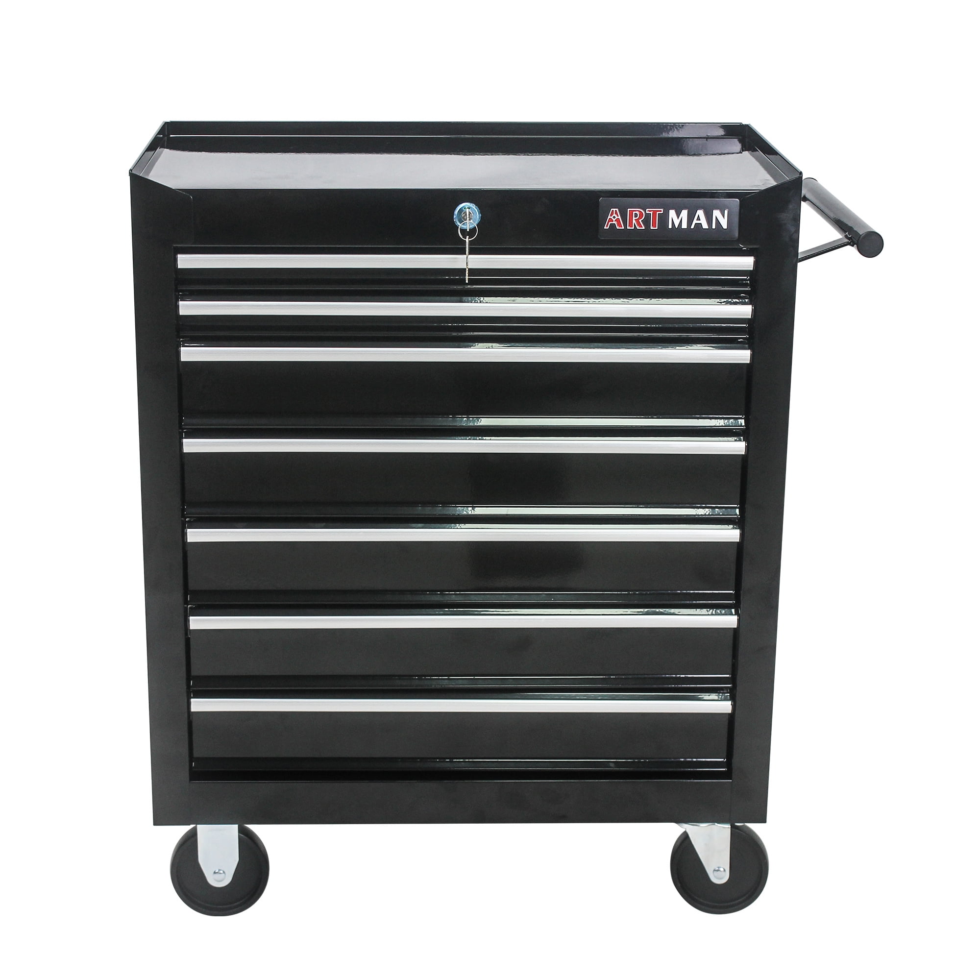 Aukfa Tool Chest, 24.5 in 7-Drawer Steel Rolling Tool Box on Wheels for ...