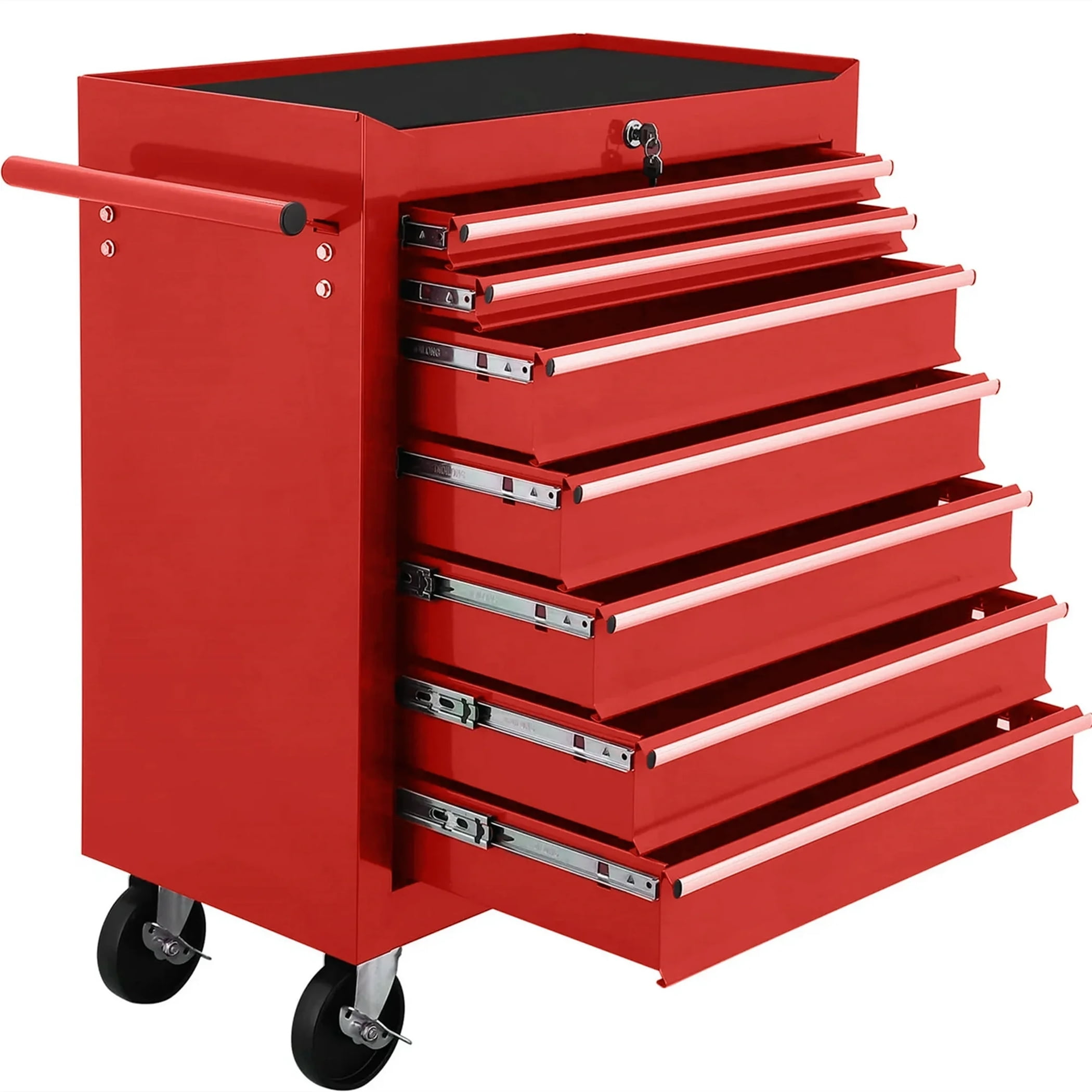 Aukfa Tool Chest, 24.5 in 7-Drawer Steel Rolling Tool Box on Wheels for ...