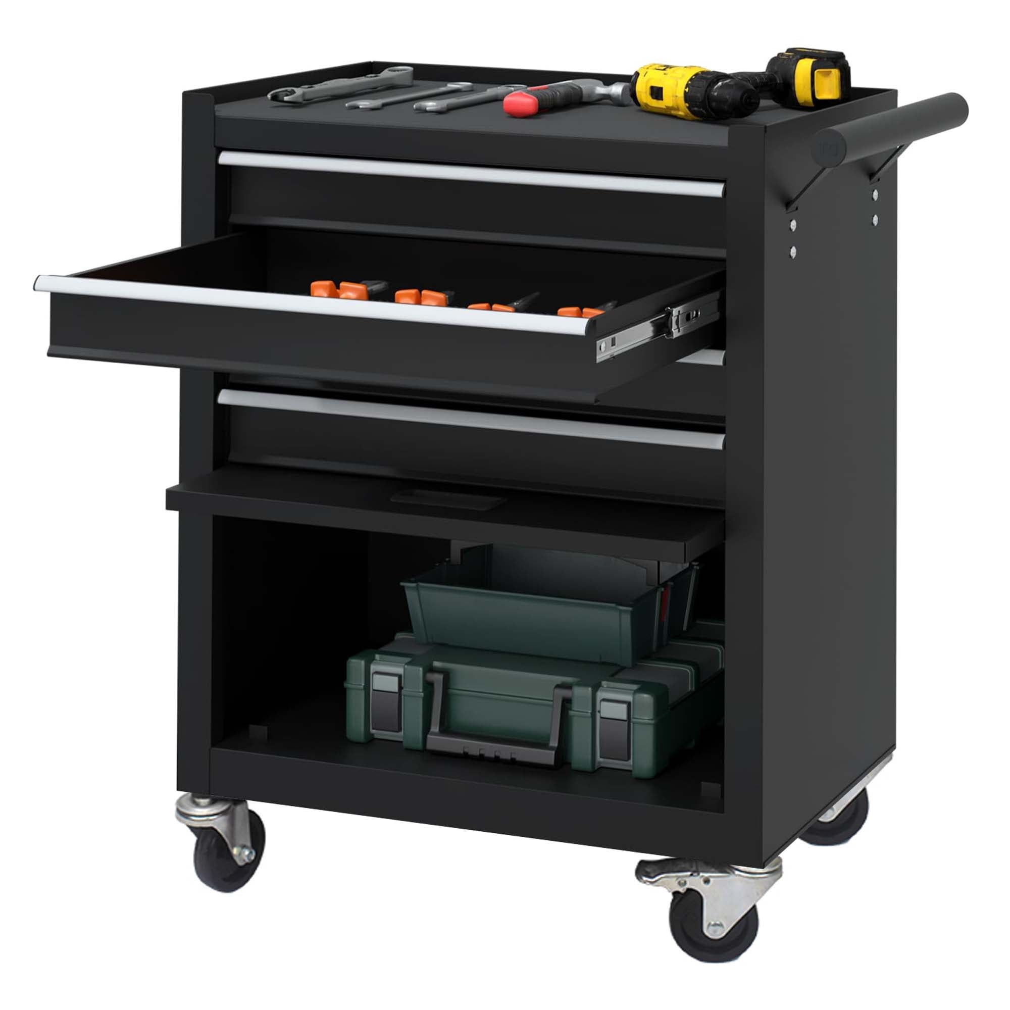 Free Shipping! Aukfa Tool Chest, 24-In Steel Rolling Tool Box & Cabinet ...
