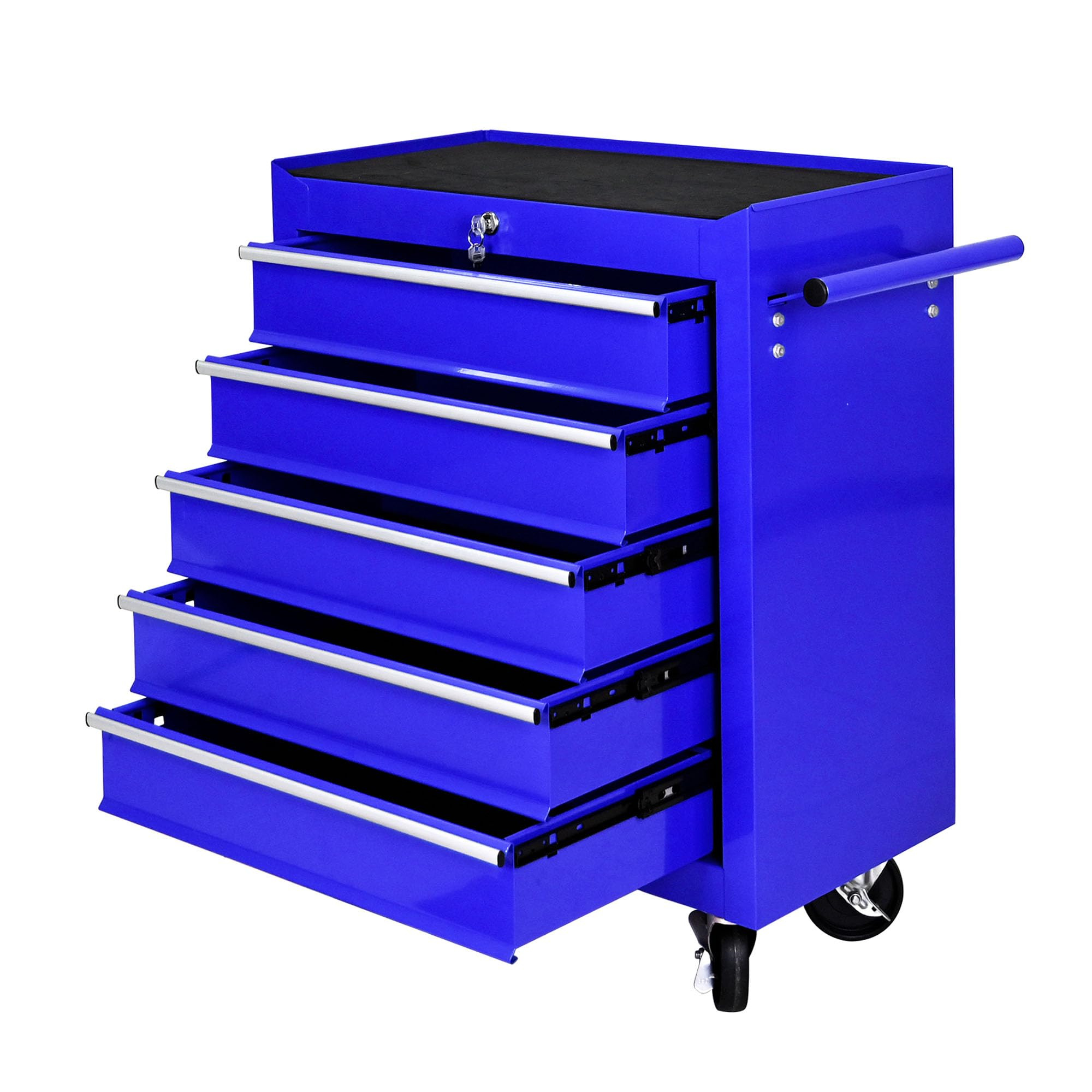 TUFFIOM 5-Drawer Rolling Tool Chest with Lock & Key, Tool Storage ...