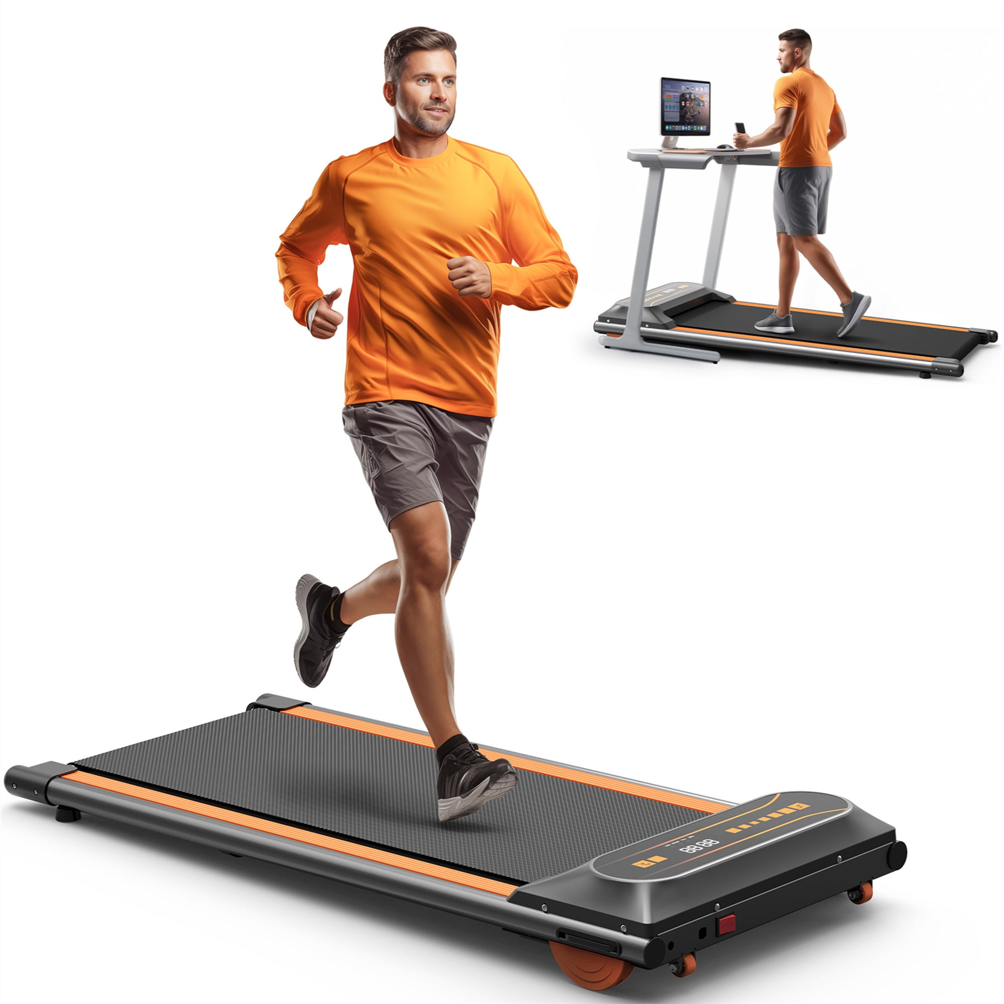 Free Shipping! Aukfa Walking Pad Treadmill with Incline, Under Desk ...