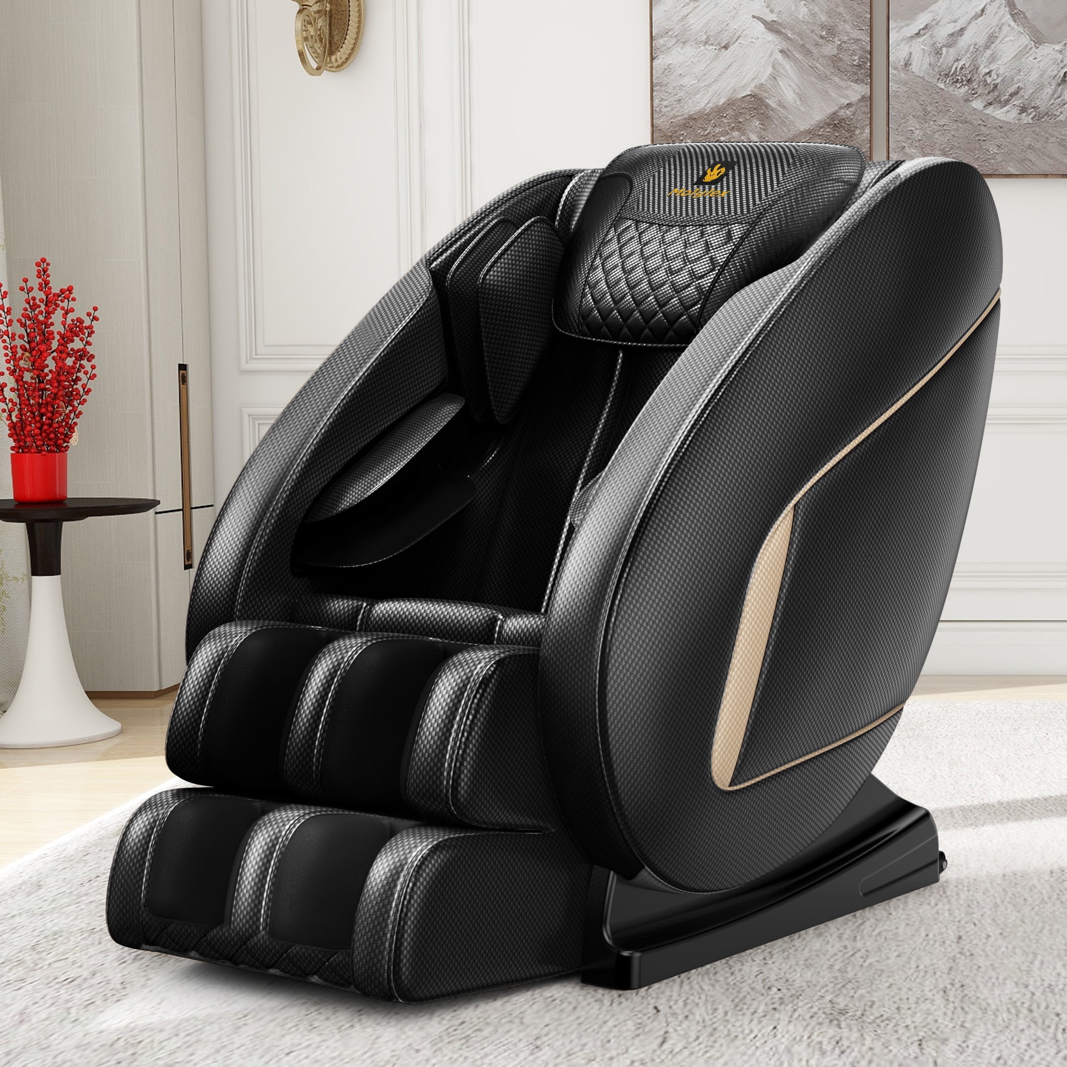 Aukfa Zero Gravity Recliner Massage Chair w/ Heat, Bluetooth, 5 Modes ...