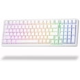 Aula F99 Mechanical Keyboard, BT5.0/2.4GHz/USB-C, Gasket Mounted Creamy ...
