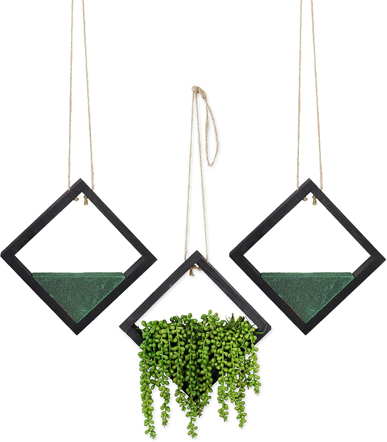 AuldHome Design Artificial Floral Pick Hanging Vases (3-Pack); Boho ...