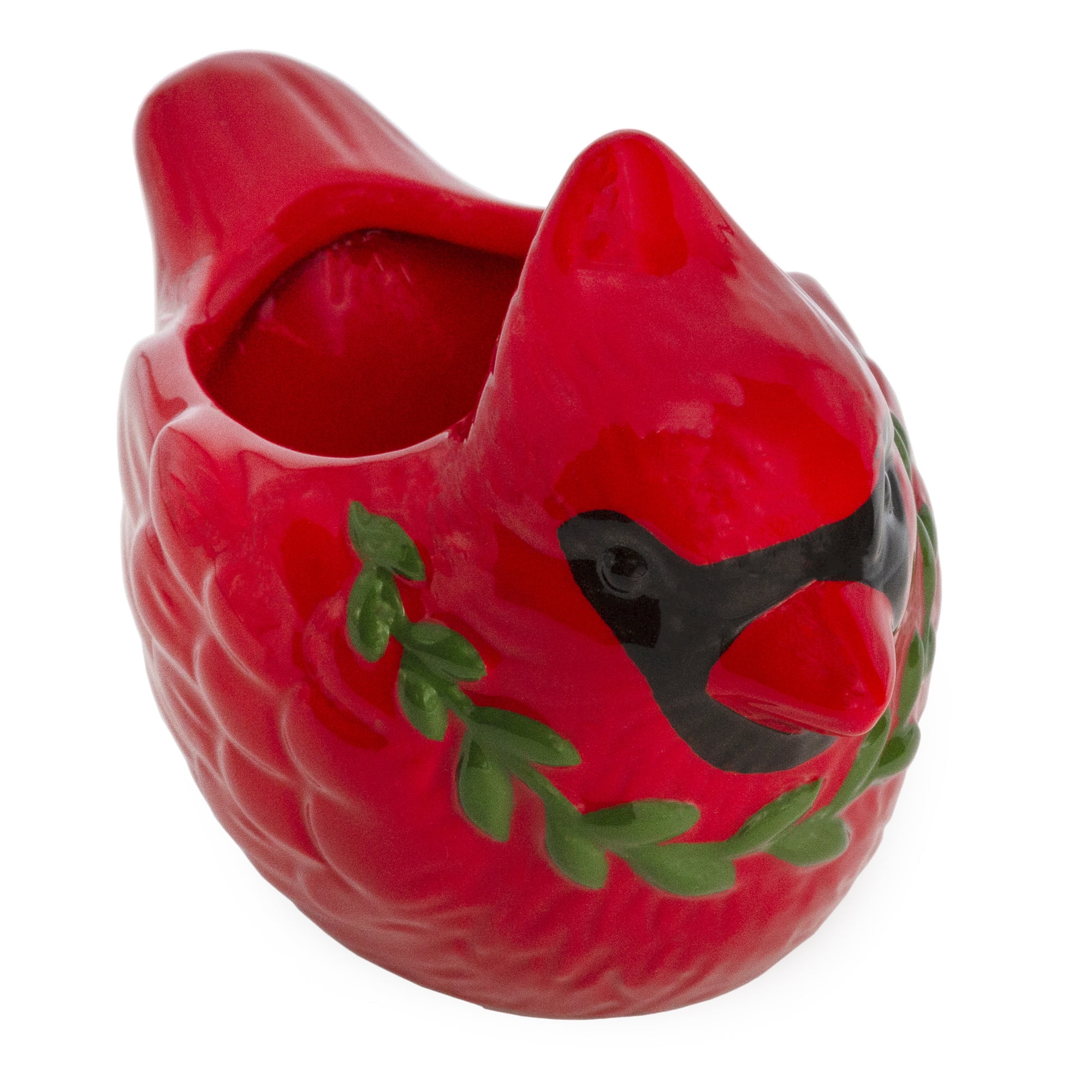 AuldHome Xmas Ceramic Cardinal Candy Dish; Small Chip Dip Serving Bowl ...