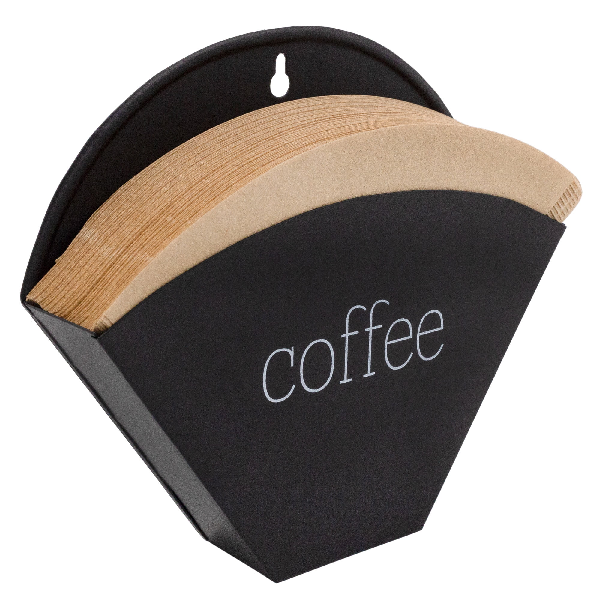 AuldHome Enamelware Coffee Filter Organizer, Wall-Mount or Counter ...
