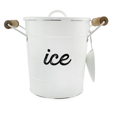 BREKX Insulated Mini Iceberg Ice Bucket with Lid & Scoop, Stainless ...