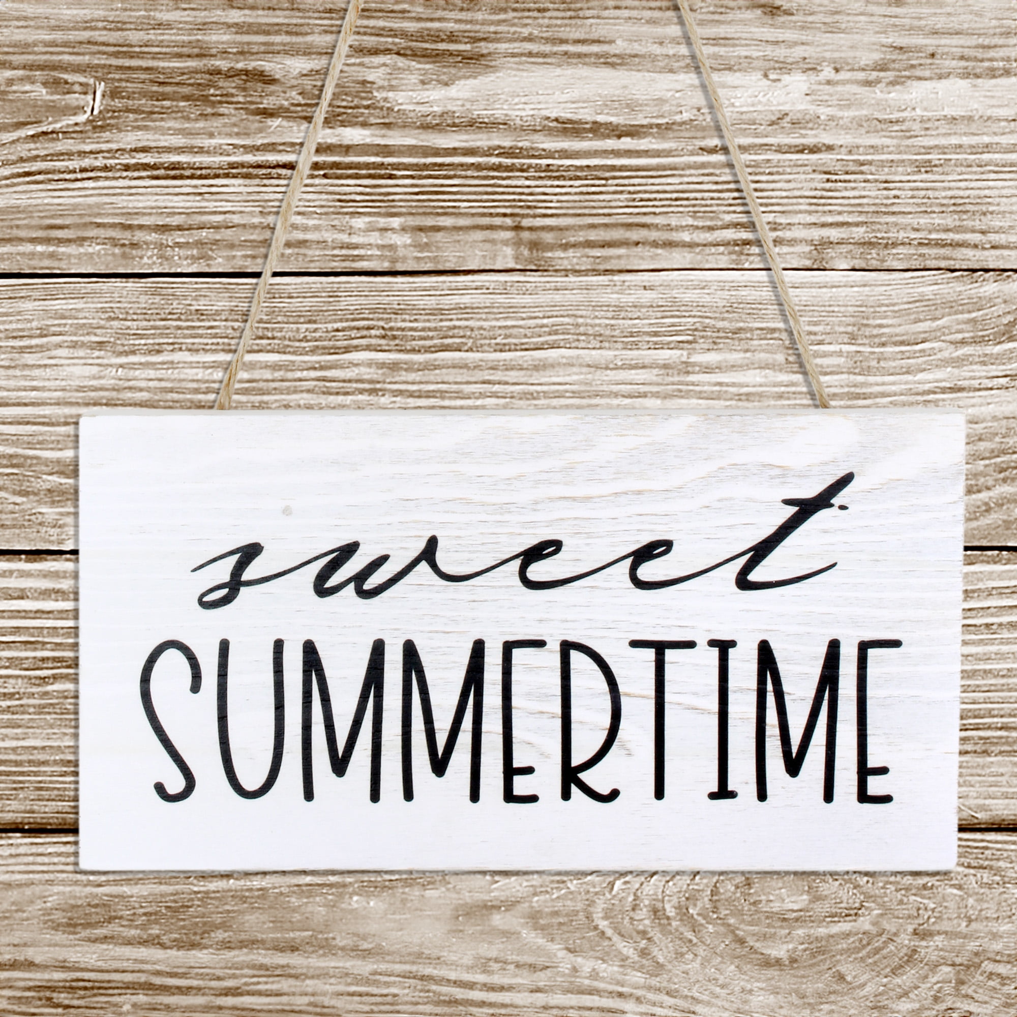 AuldHome Design Sweet Summertime Wood Sign, Summer Rustic Distressed ...