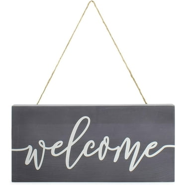 Sintosin Rustic White Wooden Halloween Welcome Bedroom Sign 15 x 4 ...