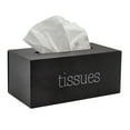 AuldHome Rectangular Tissue Box Cover (Black), Modern Farmhouse Style ...