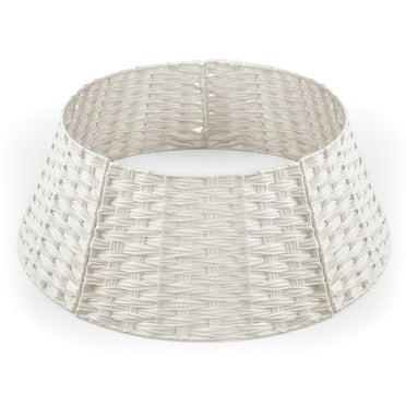 Best Choice 24in Woven Hyacinth Christmas Tree Collar with Cord Cut-Out ...