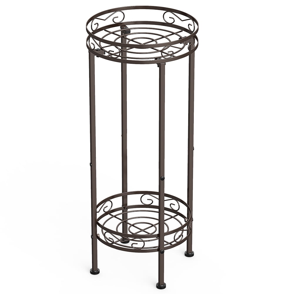 Auledio 2 Tier Metal Plant Stand Rack, Indoor/Outdoor Corner Garden ...