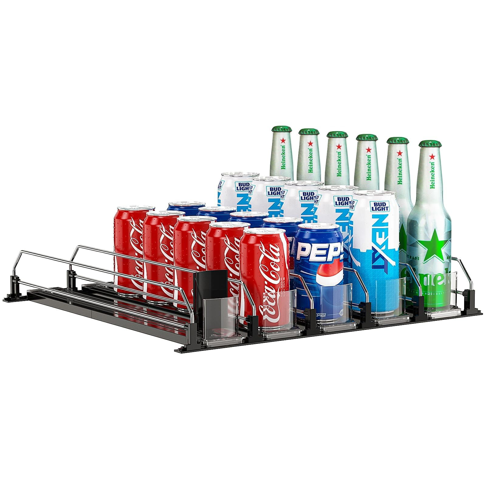 Auledio Self-Sliding Can Organizer Refrigerator Organizer Can Dispenser ...