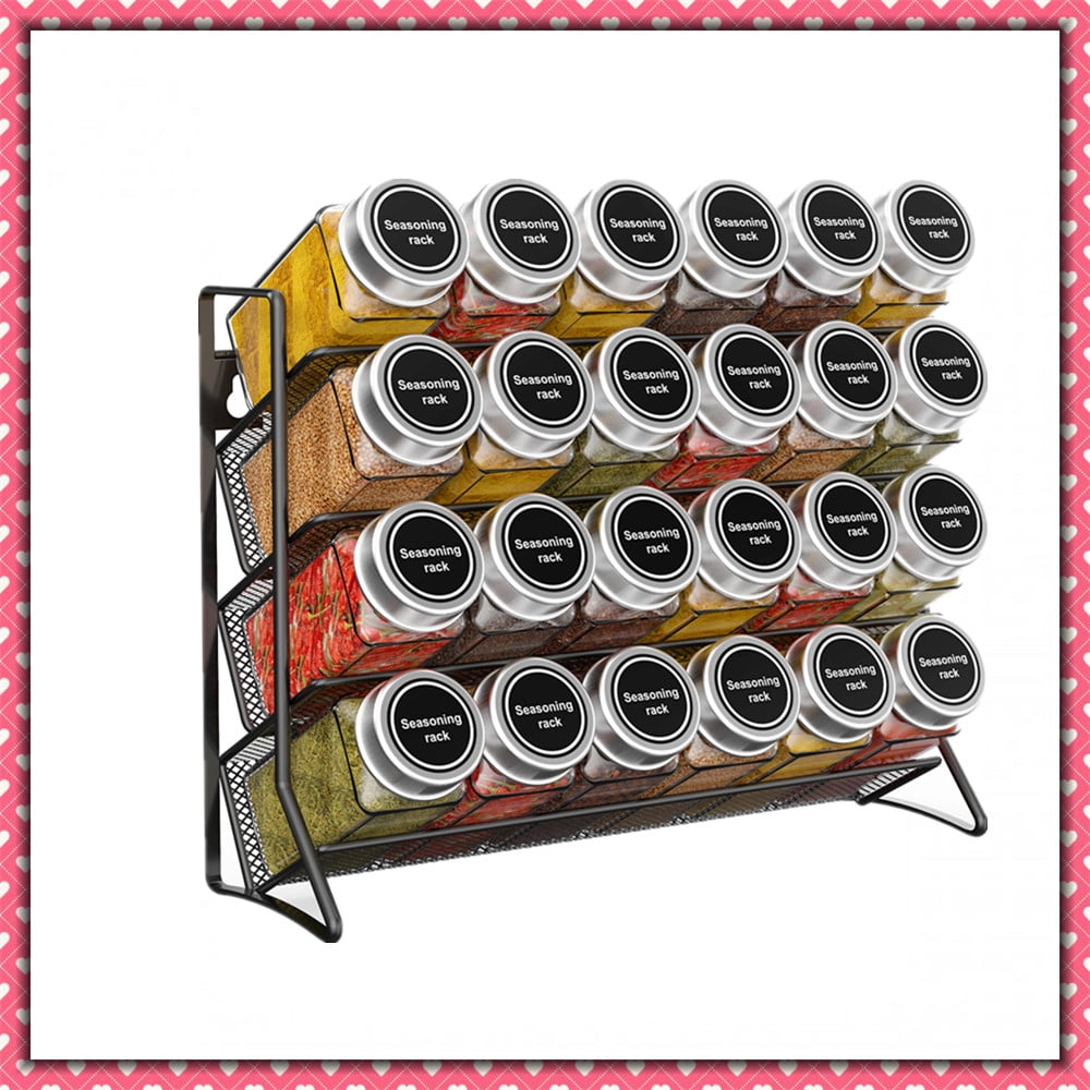 Auledio Set of 2 3 Layer Spice Rack in Home,Black - Walmart.com