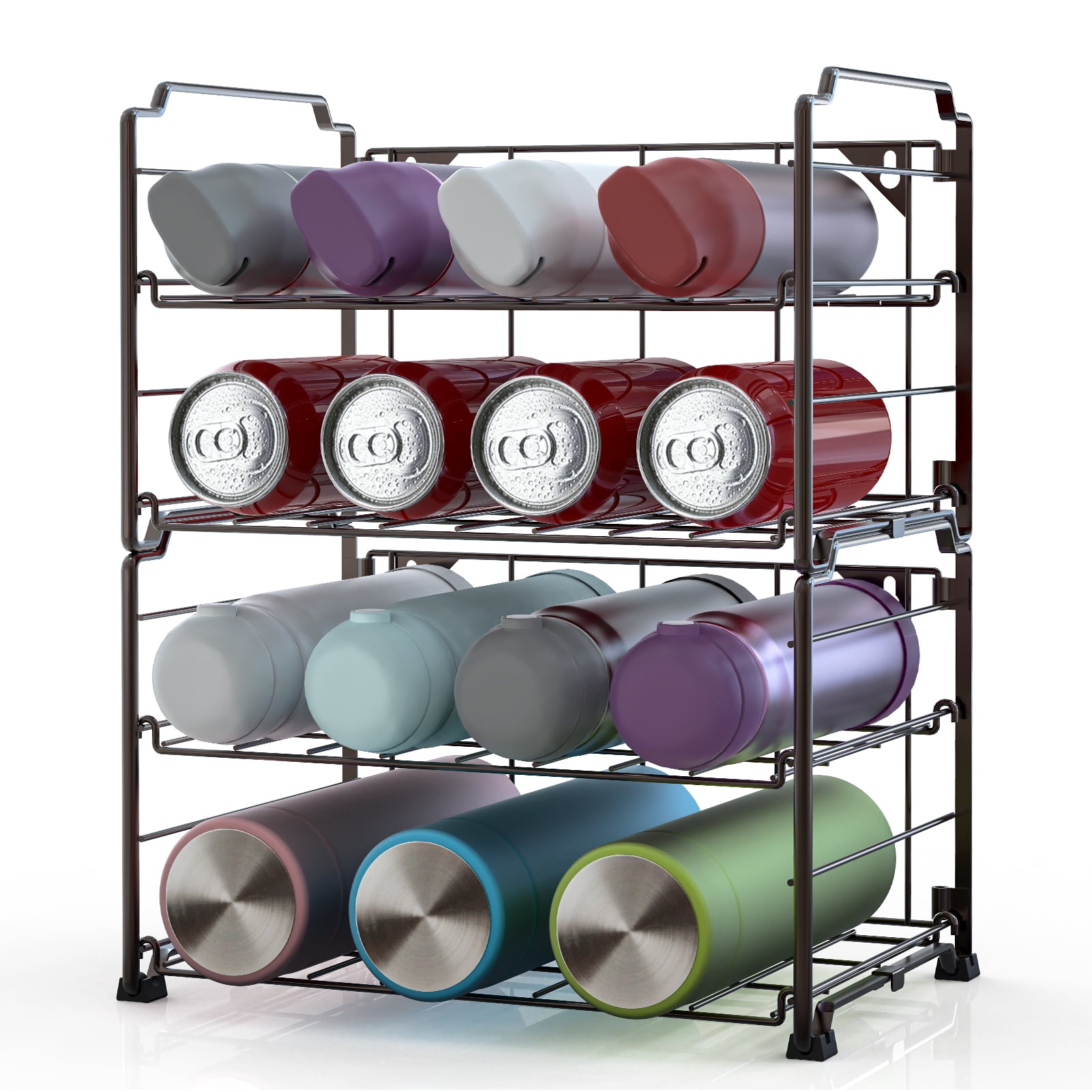 Auledio Water Bottle Storage Rack 2 Layer Bottled Water Holder ...