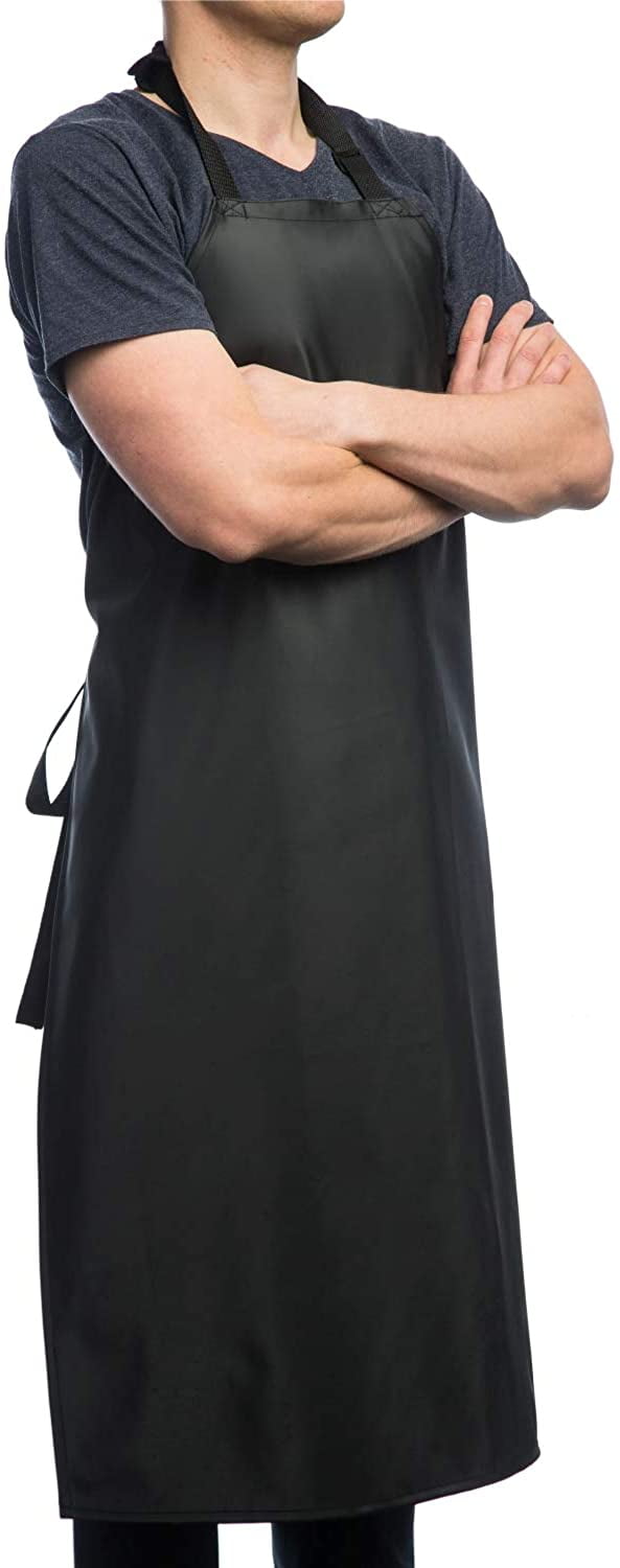 Aulett Home Waterproof Rubber Vinyl Apron - Heavy Duty, Oil Resistant ...