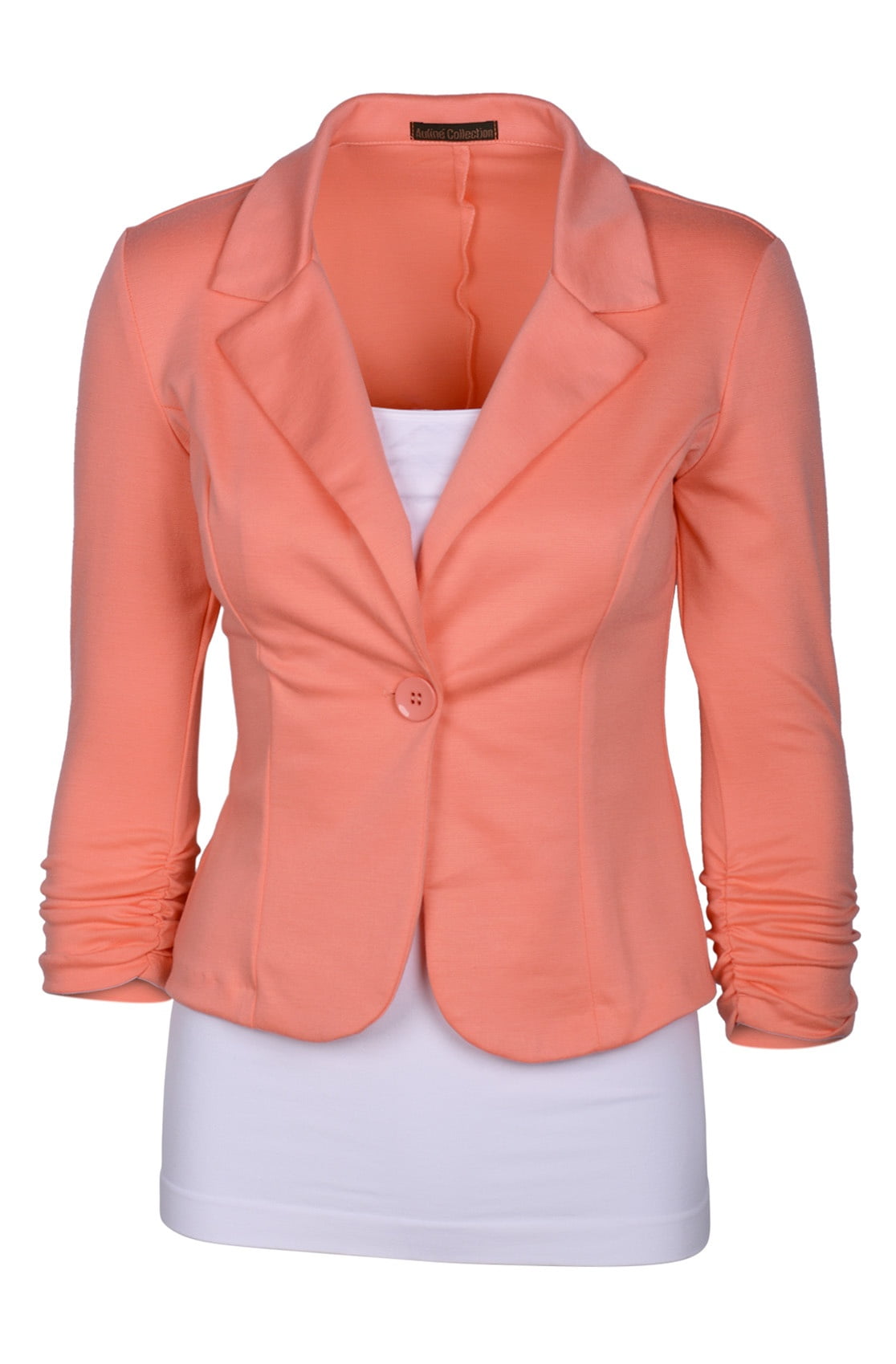 Auliné Collection Women's Casual Work Solid Color Knit Blazer - Walmart.com