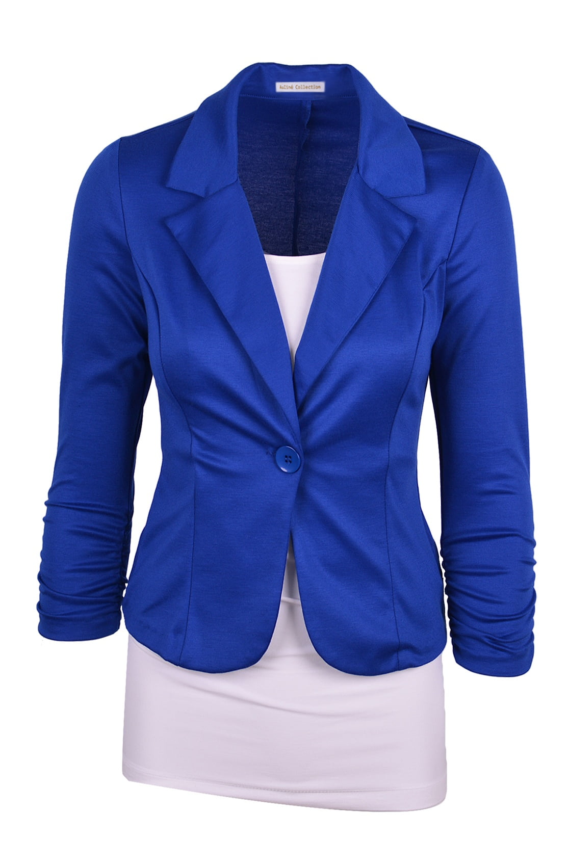 Auliné Collection Women's Casual Work Solid Color Knit Blazer - Walmart.com