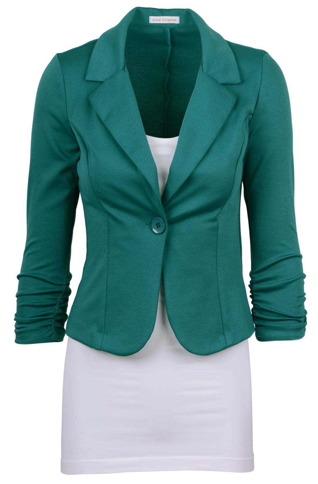 Auliné Collection Women's Casual Work Solid Color Knit Blazer - Walmart.com