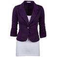 Auliné Collection Women's Casual Work Solid Color Knit Blazer - Walmart.com