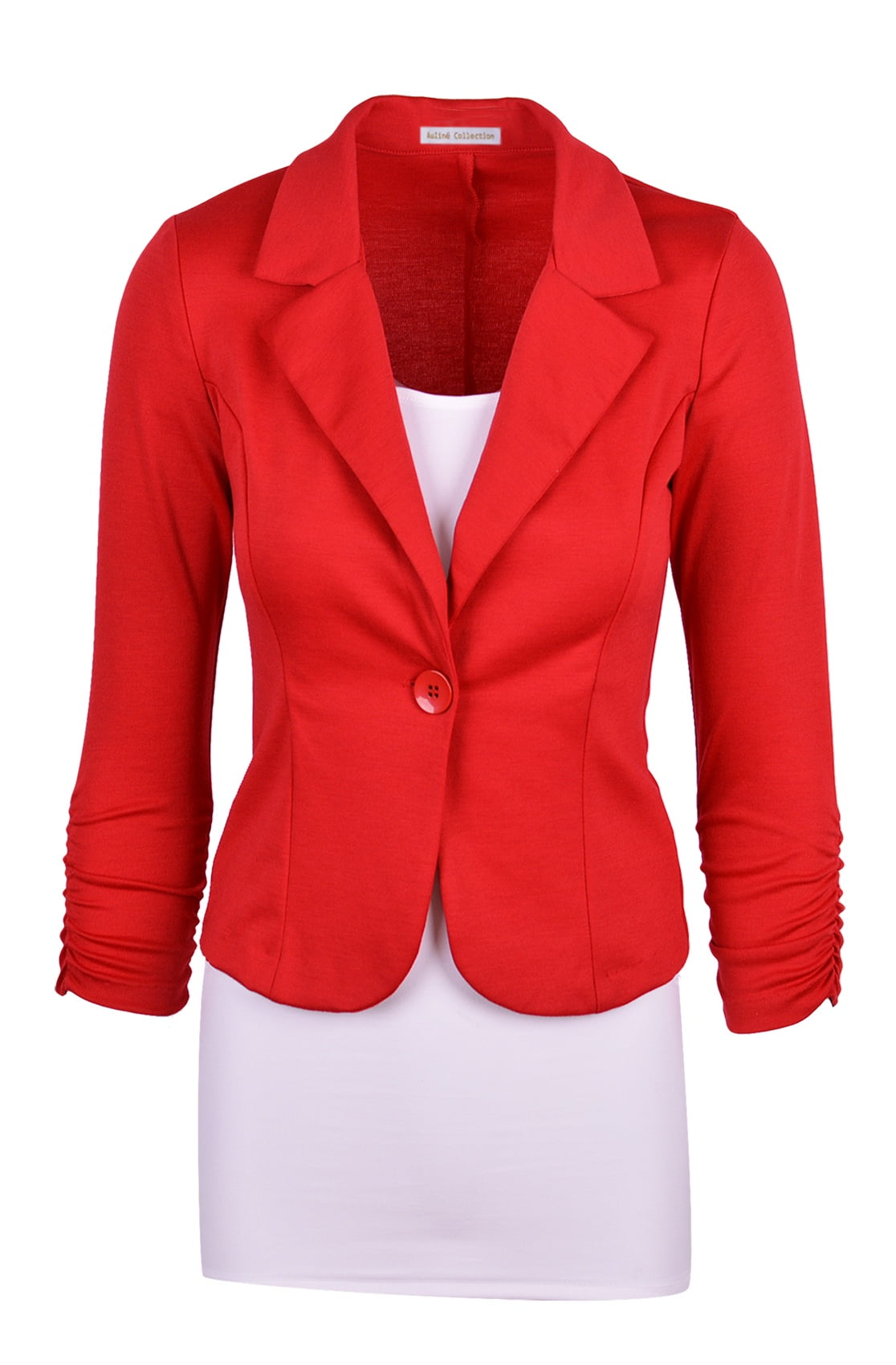 Auliné Collection Women's Casual Work Solid Color Knit Blazer - Walmart.com