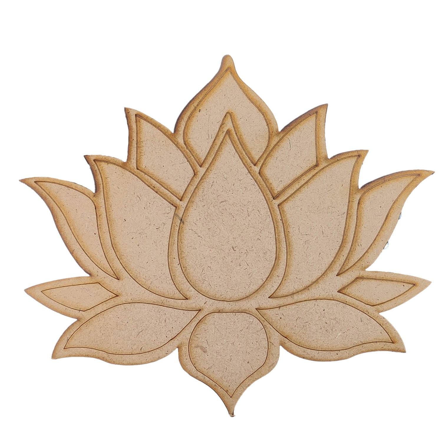 Aumni Crafts Pre-marked Laser Cut MDF Cutouts 6x5.5 Inch (1 PC) Lotus ...