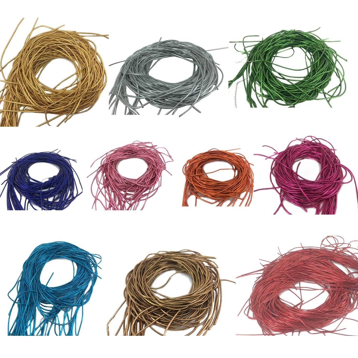 Aumni Crafts Zardosi Flexible Smooth 1mm French Bullion Wires [10 ...