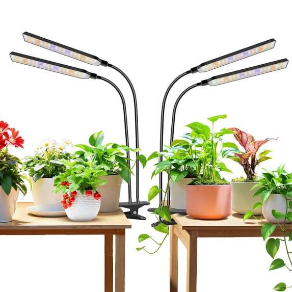 Aumtrly Grow Light Clip on 2 Pack, 228 LED Full Spectrum Plant Lights ...