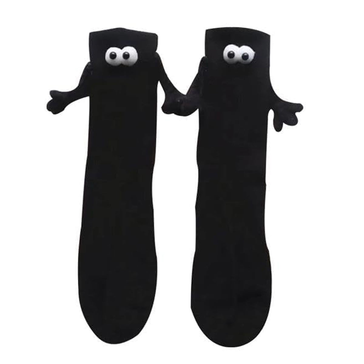 Aunavey 1 Pair Magnetic Hand in Hand Socks Funny Couple Tube Socks ...