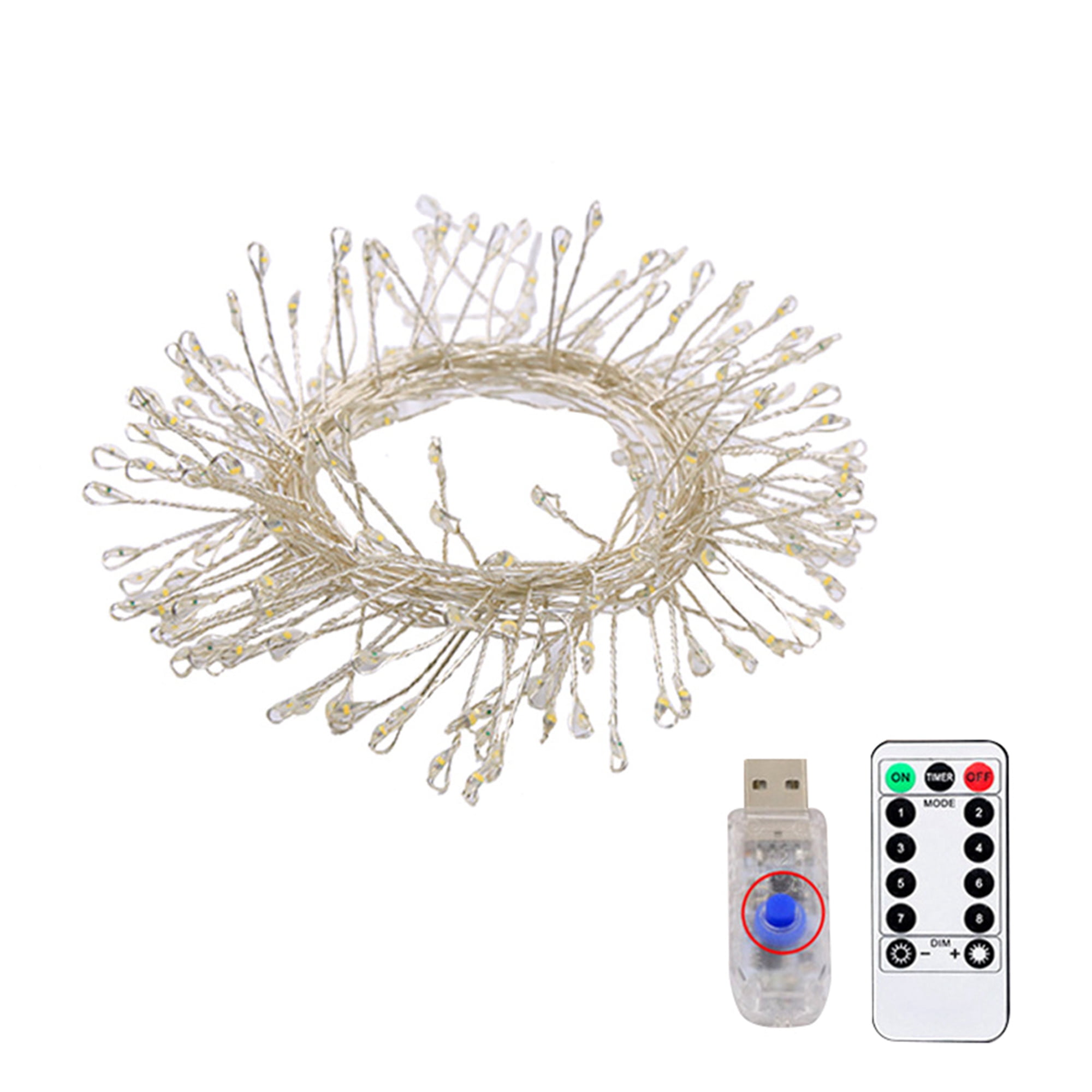 Aunavey Battery Operated Firecracker Starry LED Lights for Christmas ...