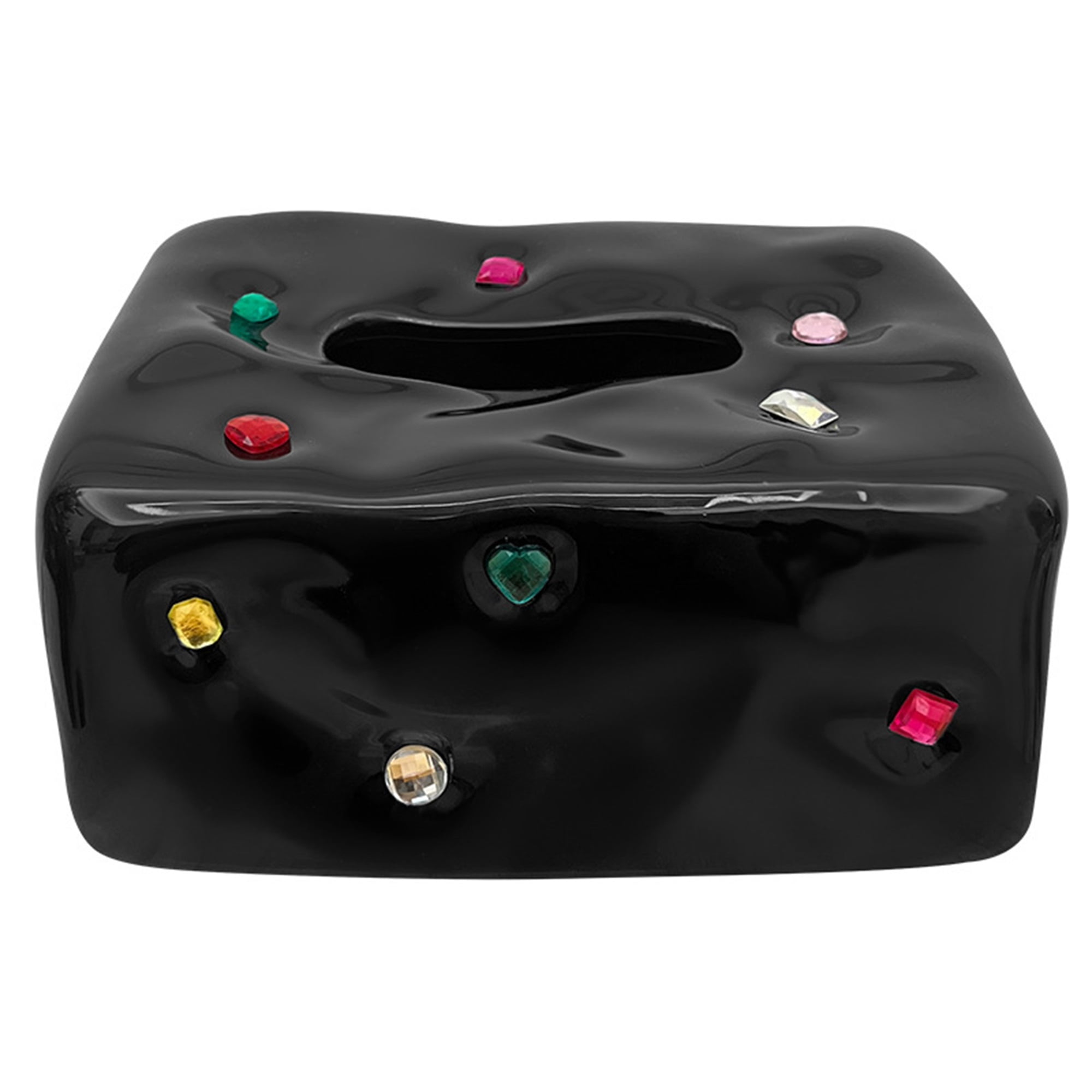 Aunavey Ceramic Tissue Box with Diamond Tissue Dispenser Box Modern ...