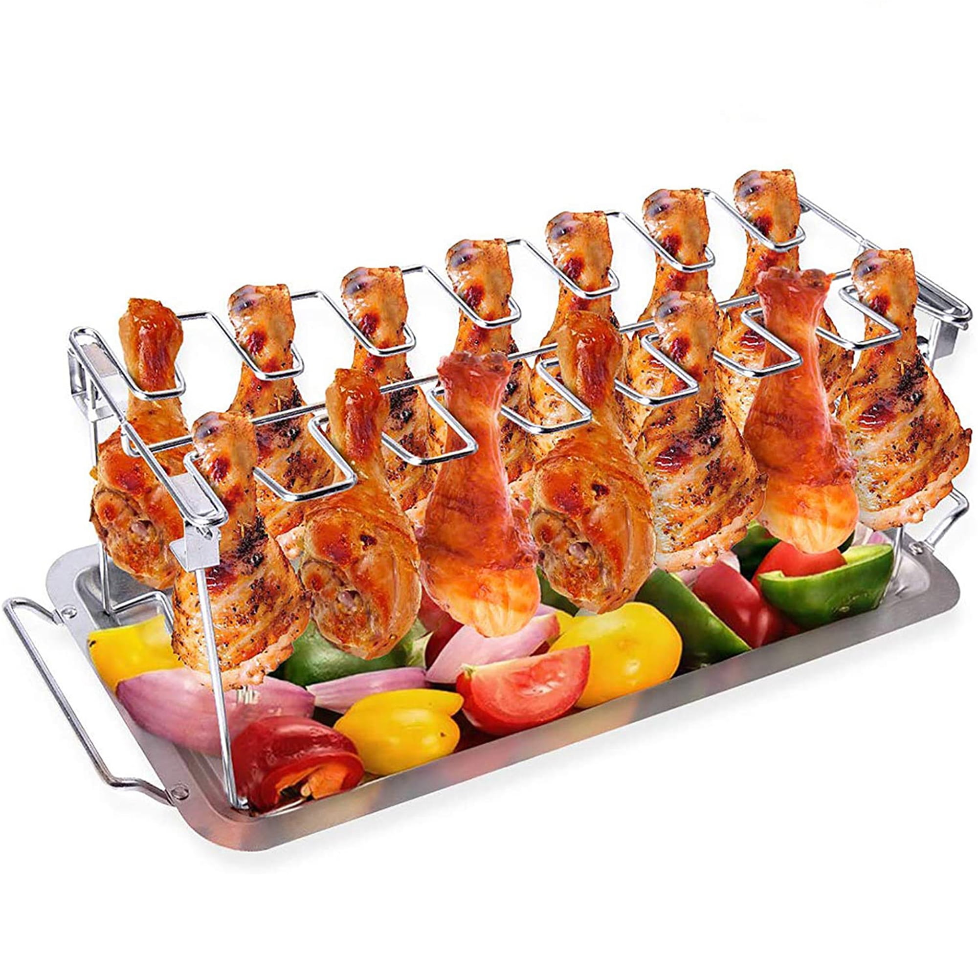 Aunavey Chicken Leg Wing Grill Rack BBQ Chicken Drumsticks Rack ...