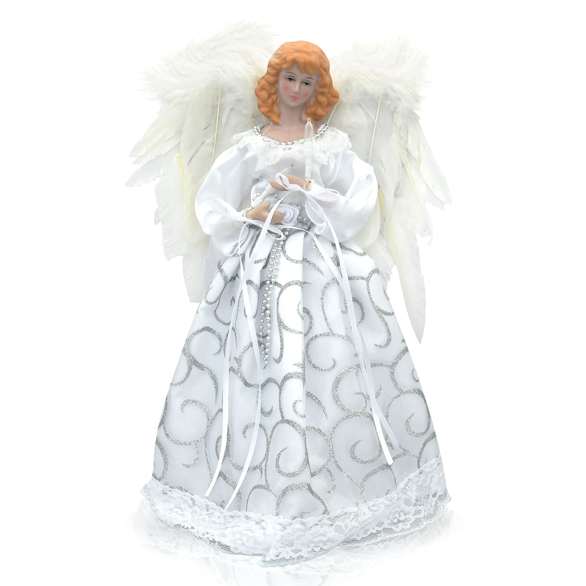 Aunavey Christmas Tree Topper with Lighting Angel Wings - Walmart.com