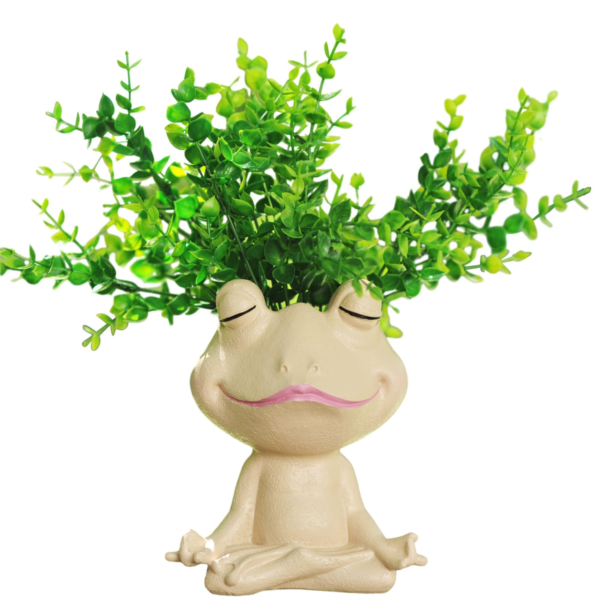 Aunavey Cute Frog Shaped Planter for Resin Plants - Walmart.com
