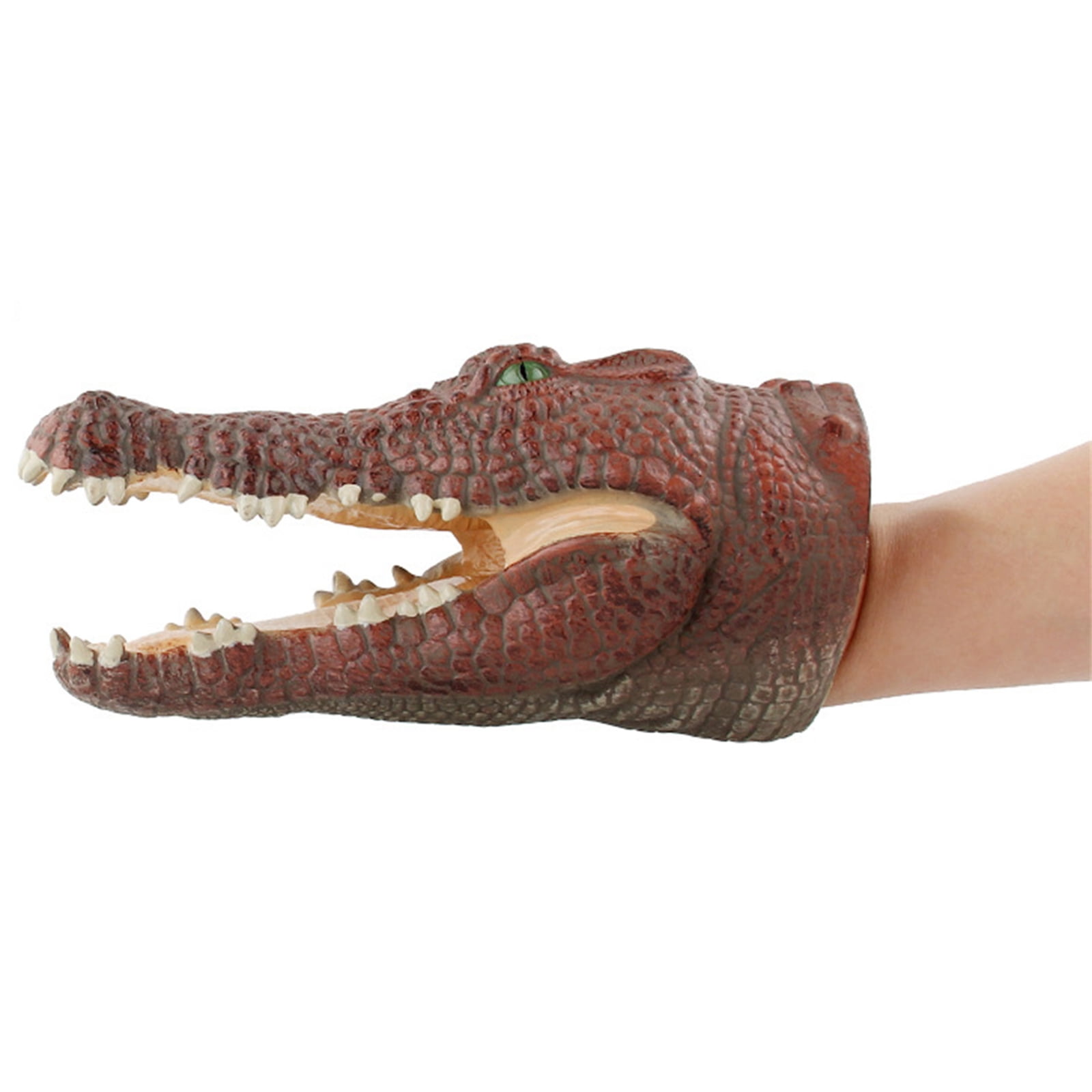 Aunavey Dinosaur Hand Puppet Soft Vinyl Rubber Animal Head Hand Puppet ...