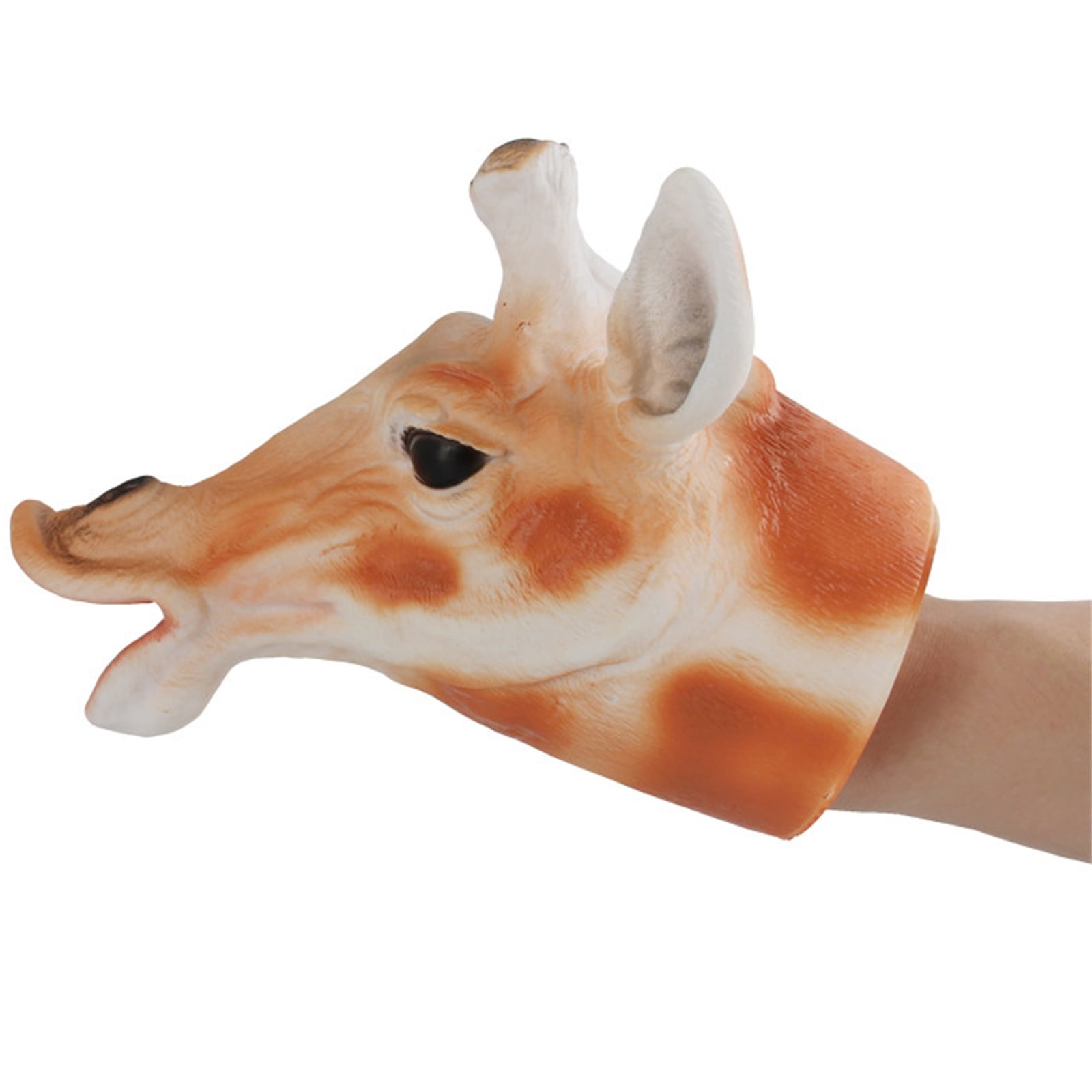 Aunavey Dinosaur Hand Puppet Soft Vinyl Rubber Animal Head Hand Puppet ...