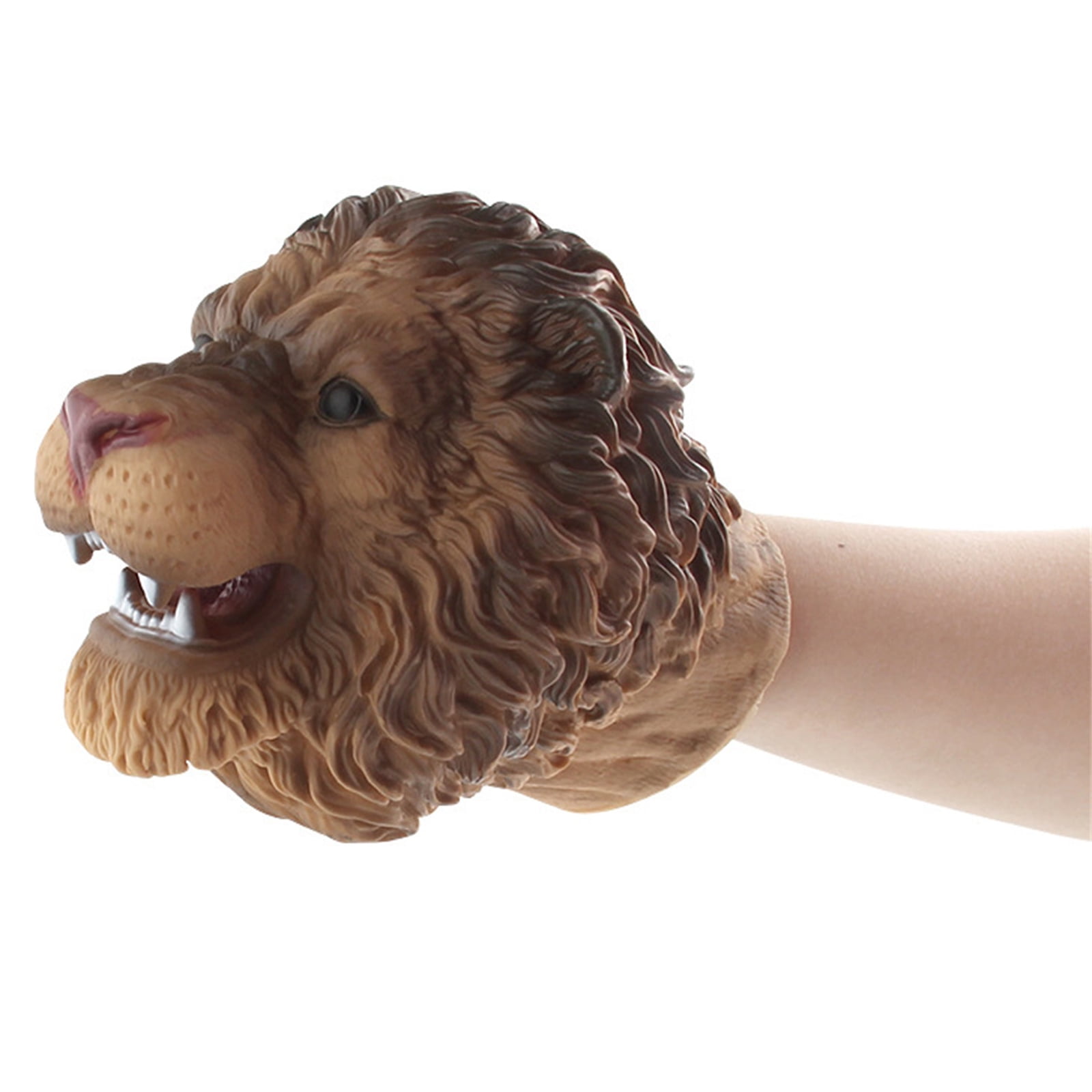 Aunavey Dinosaur Hand Puppet Soft Vinyl Rubber Animal Head Hand Puppet ...