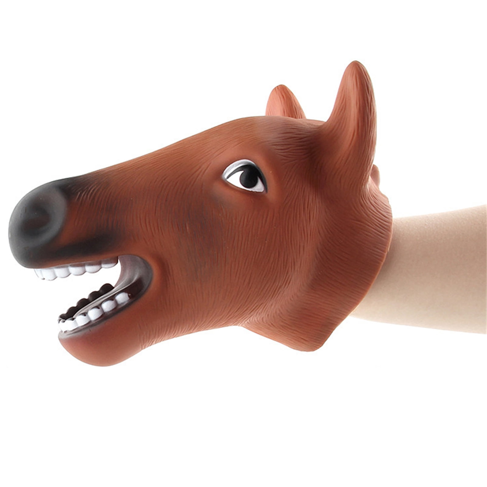 Aunavey Dinosaur Hand Puppet Soft Vinyl Rubber Animal Head Hand Puppet ...