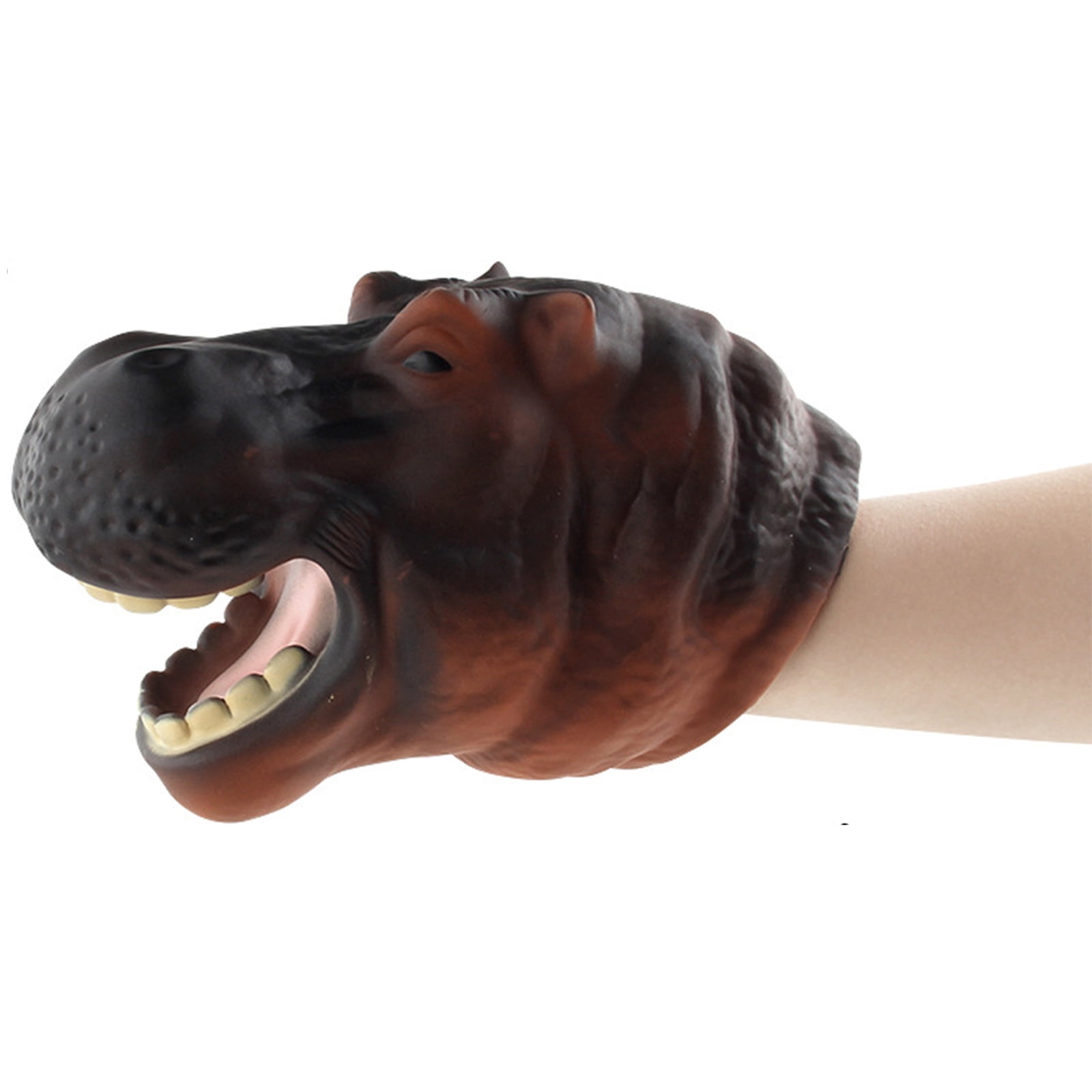 Aunavey Dinosaur Hand Puppet Soft Vinyl Rubber Animal Head Hand Puppet ...