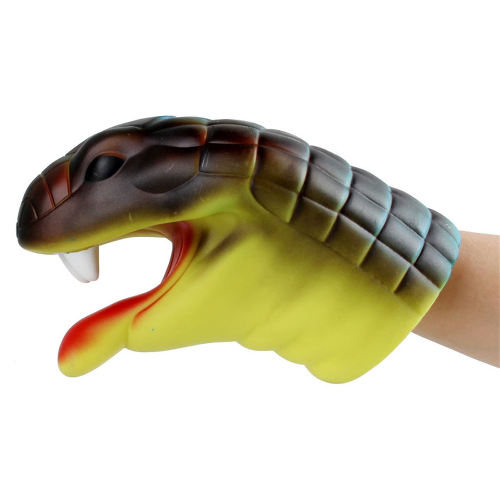 Aunavey Dinosaur Hand Puppet Soft Vinyl Rubber Animal Head Hand Puppet ...