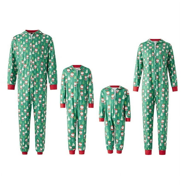 Aunavey Family Matching Christmas Pajamas Set Reindeer Onesies Hood ...