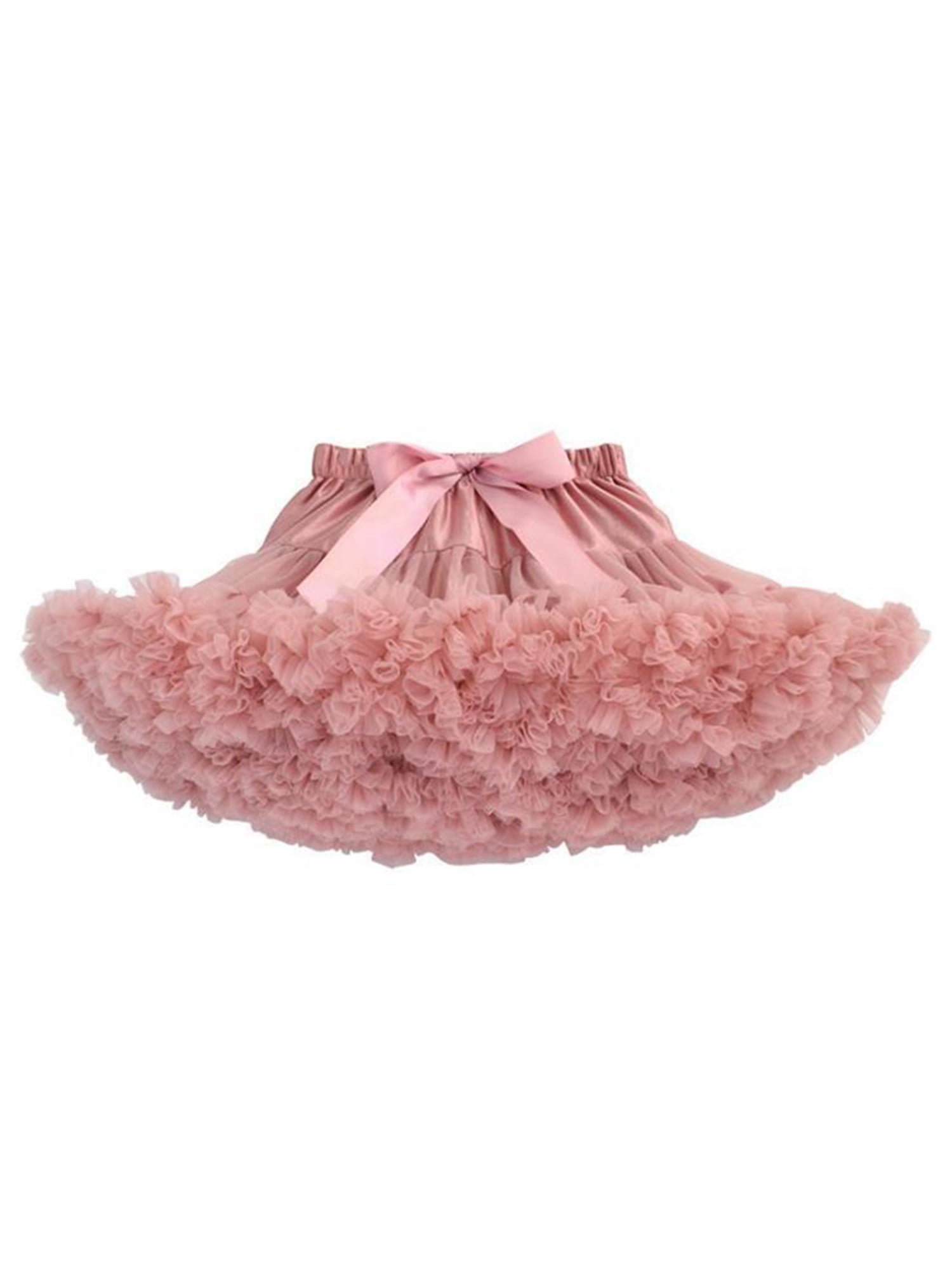 Aunavey Girl Tutu Skirt 3 Layers Tulle Tutus for Little Girls Fluffy ...