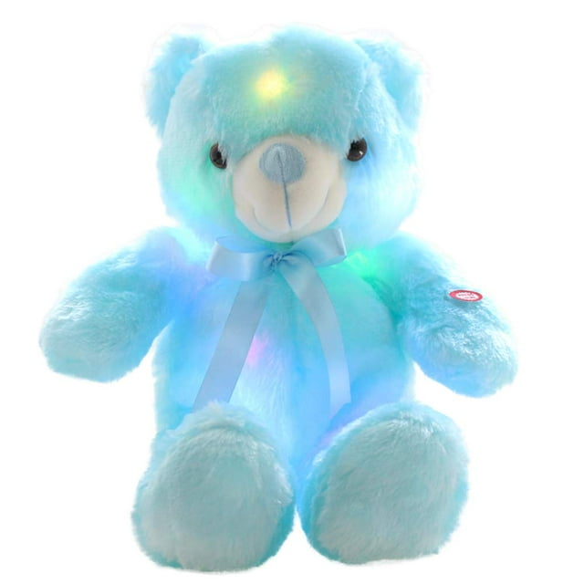 Aunavey Light Up Bear LED Bear Stuffed Animals with Bowtie Glow Bear ...