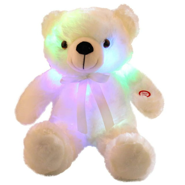 Aunavey Light Up Bear LED Bear Stuffed Animals with Bowtie Glow Bear ...