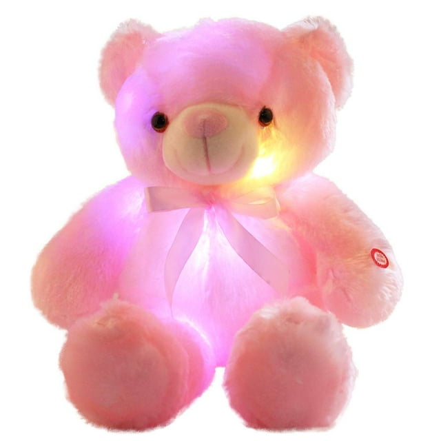 Aunavey Light Up Bear LED Bear Stuffed Animals with Bowtie Glow Bear ...