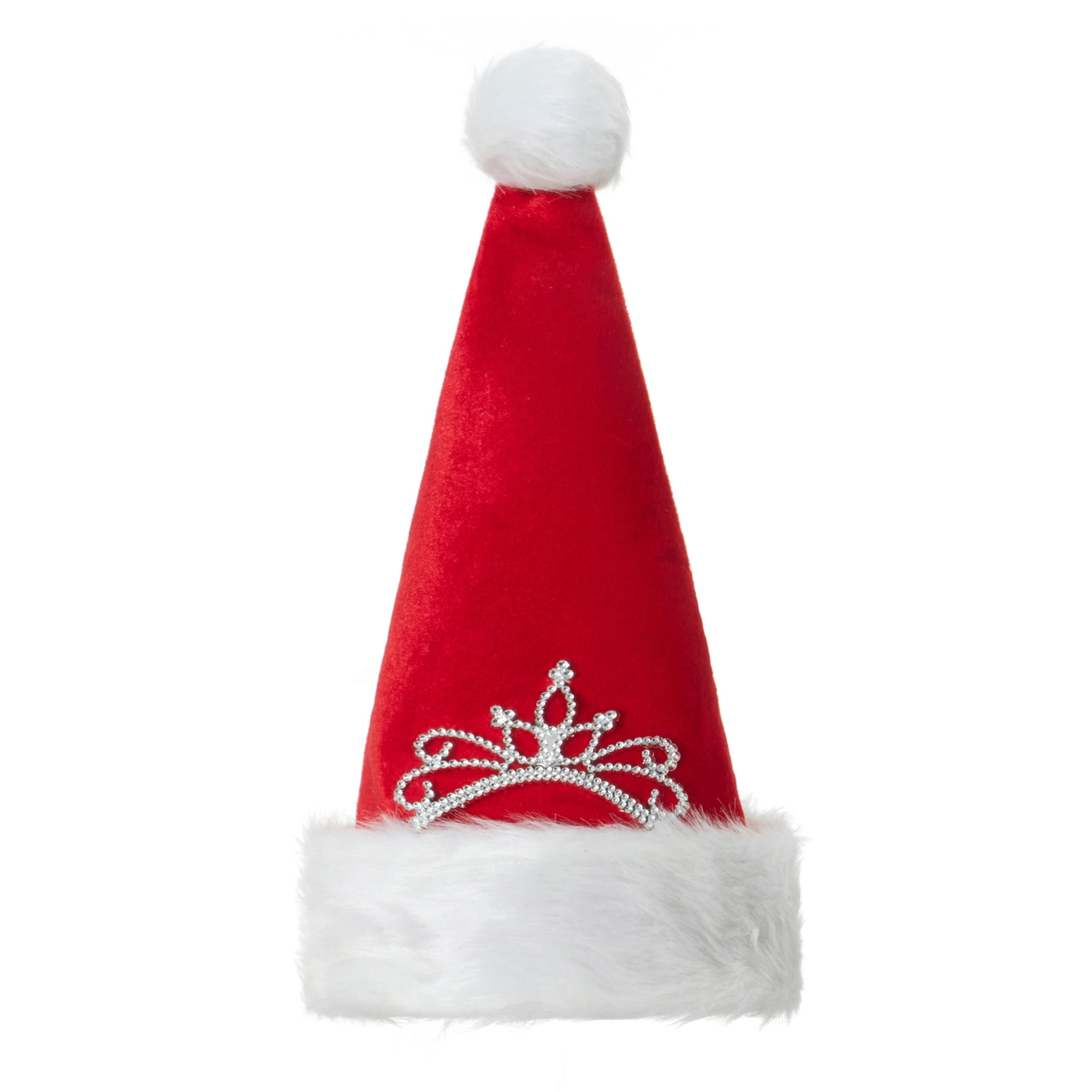 Aunavey Plush Christmas Hats for Women with Princess Tiara - Walmart.com